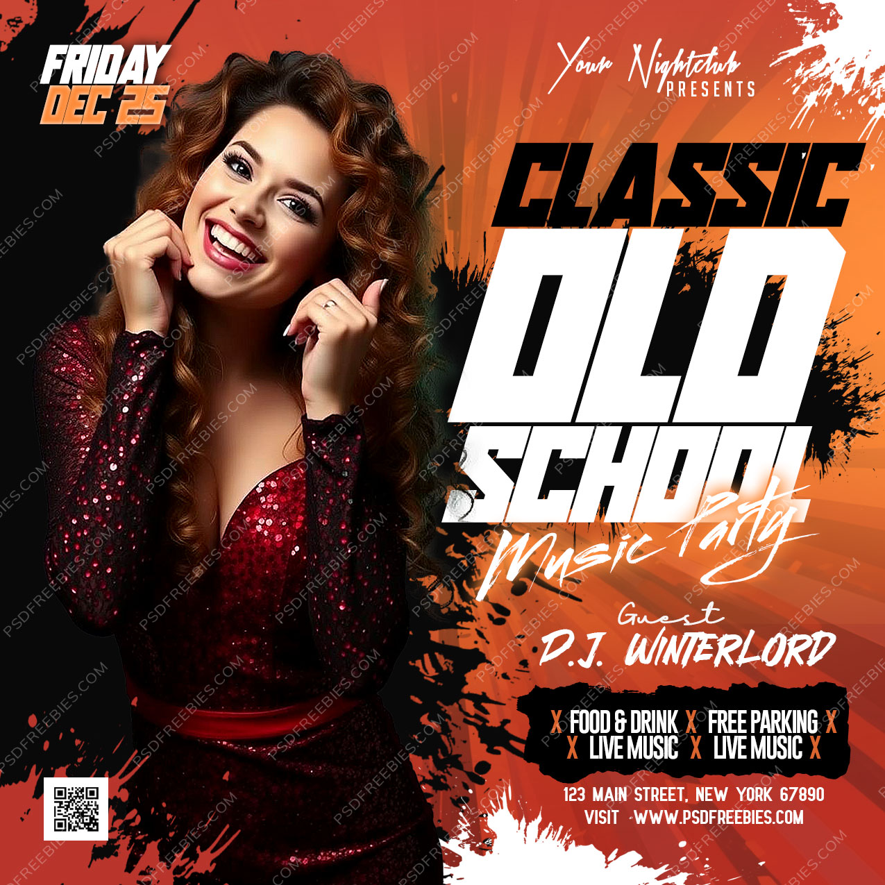 Free PSD | Classic Music Party Social Media Post PSD | PSDFreebies.com