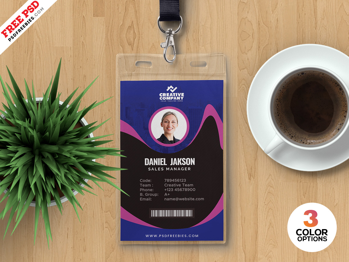 Awesome Office Identity Card PSD Template | PSDFreebies.com