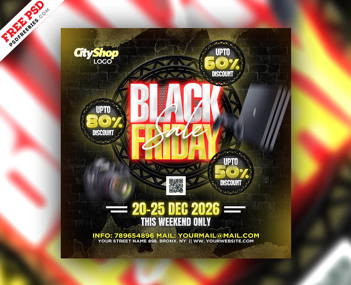 Black Friday Sale Promotion Post Design PSD | PSDFreebies.com