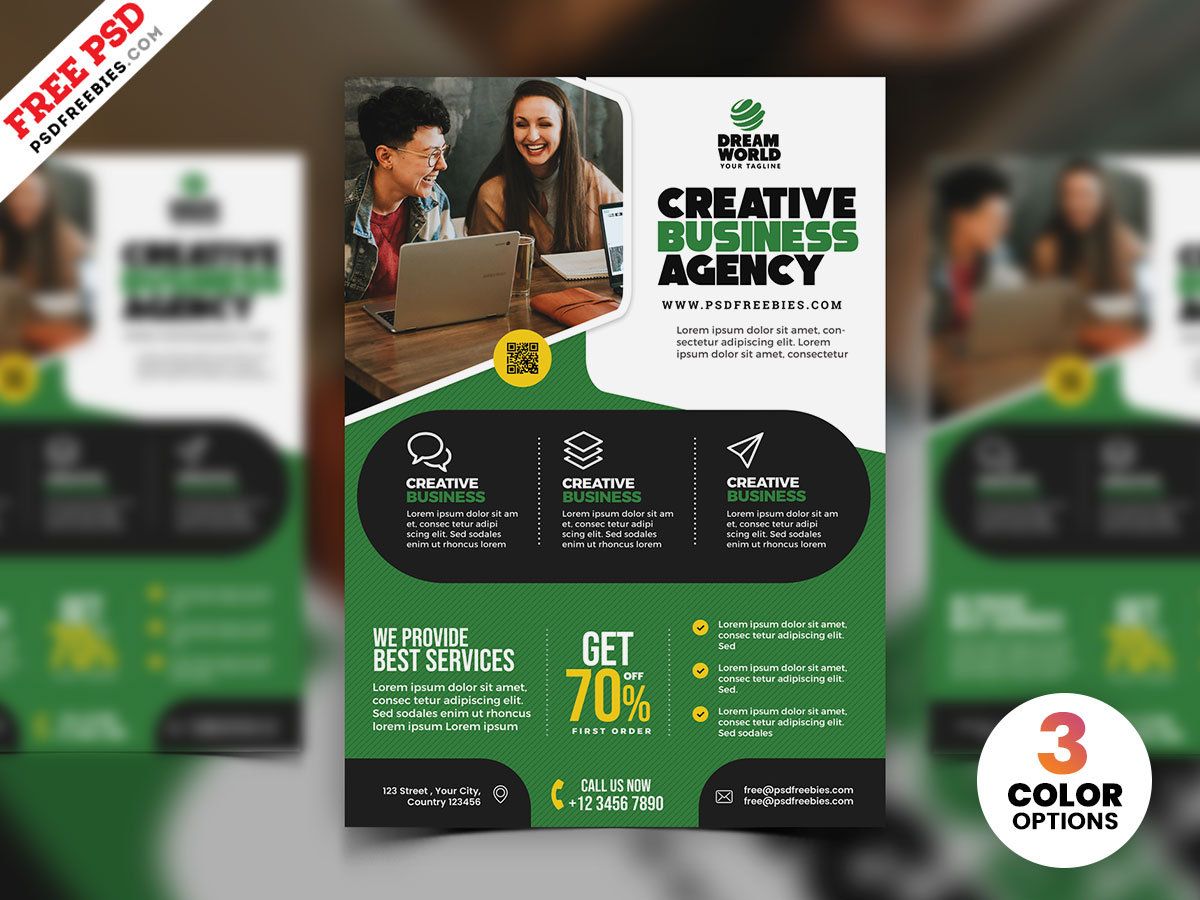 Business Advertisement Creative Flyer PSD | PSDFreebies.com
