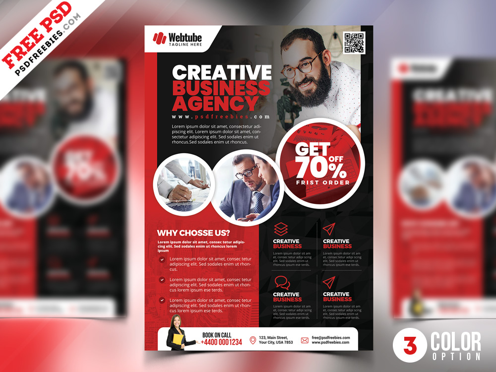 Business Promotion Flyer PSD Template | PSDFreebies.com