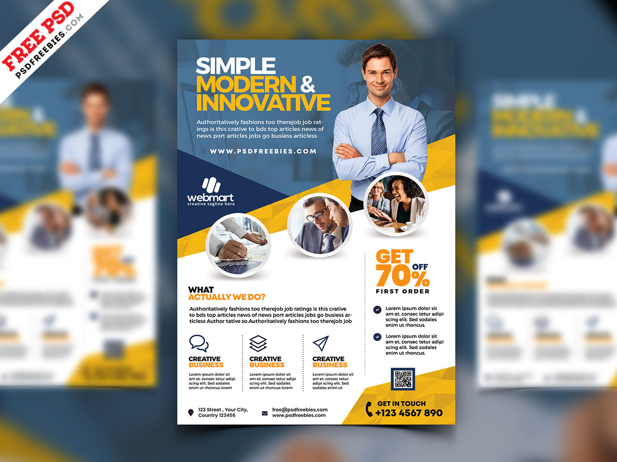 Business Promotion Flyer Template PSD | PSDFreebies.com