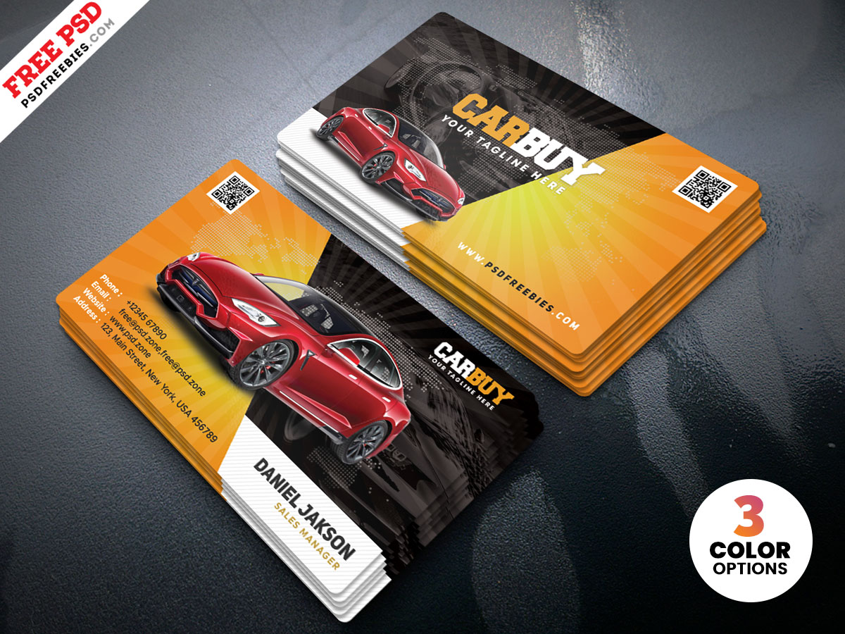 Car Dealer Business Card PSD | PSDFreebies.com