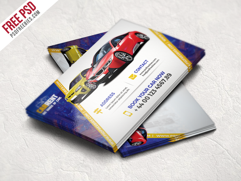 Car Dealer Business Card Template Free PSD | PSDFreebies.com