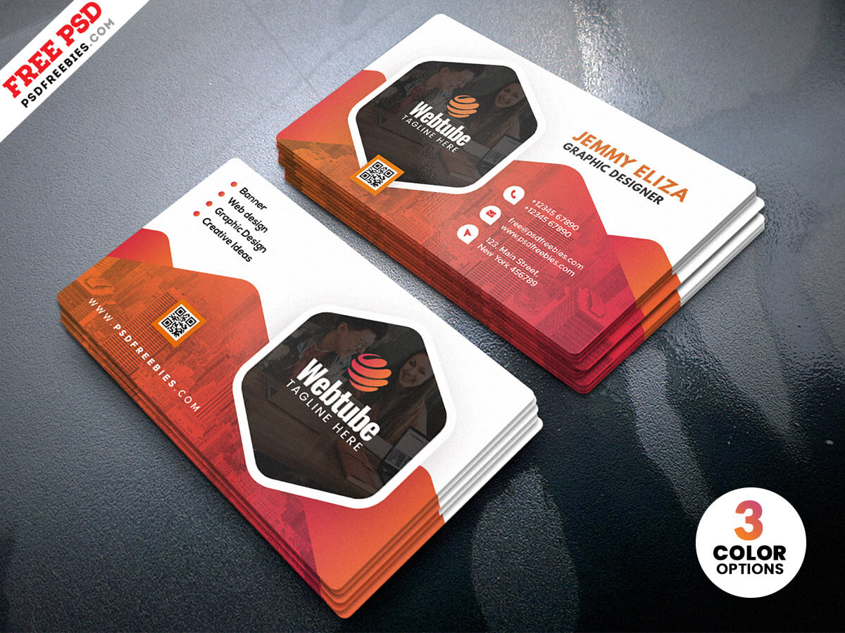 Corporate Company Business Card PSD | PSDFreebies.com