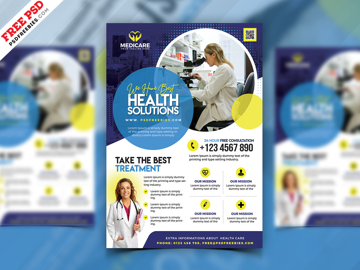 Creative Healthcare and Pharmacy Flyer PSD | PSDFreebies.com