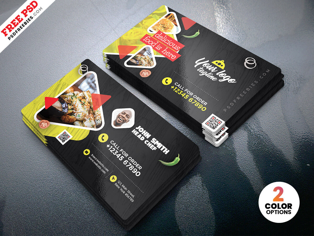 Creative Restaurant Business Card PSD Templates | PSDFreebies.com