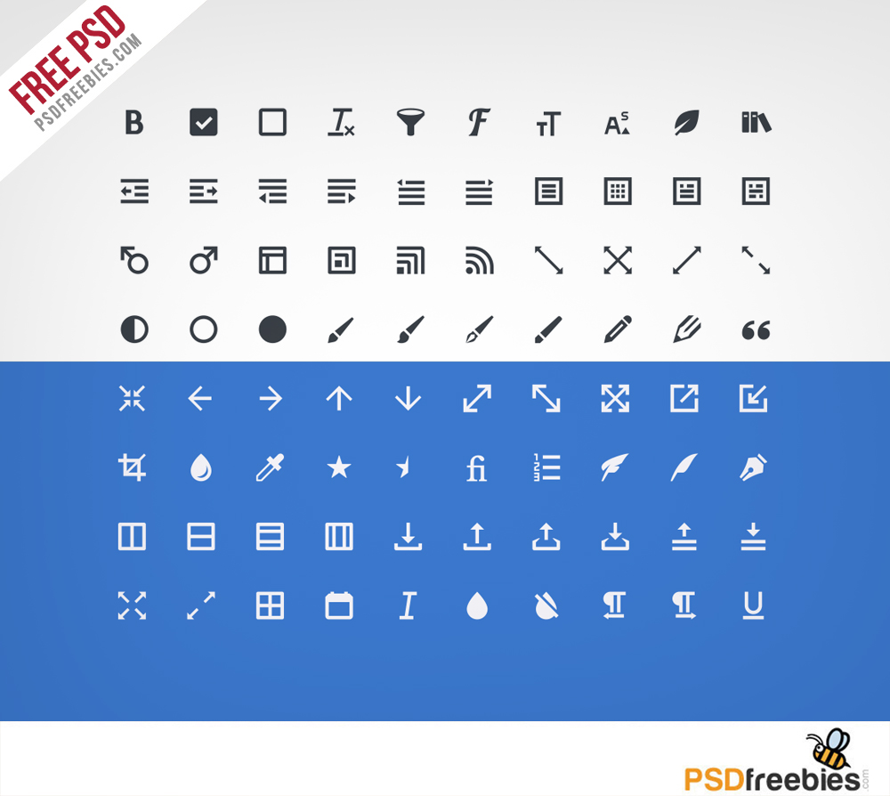 Design Editing Toolbar Icon set Free PSD | PSDFreebies.com