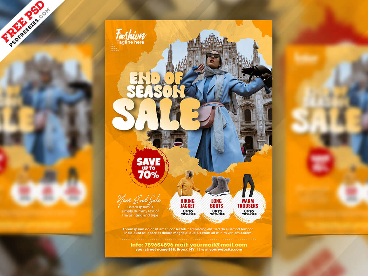 End of Season Sale Flyer PSD Template | PSDFreebies.com