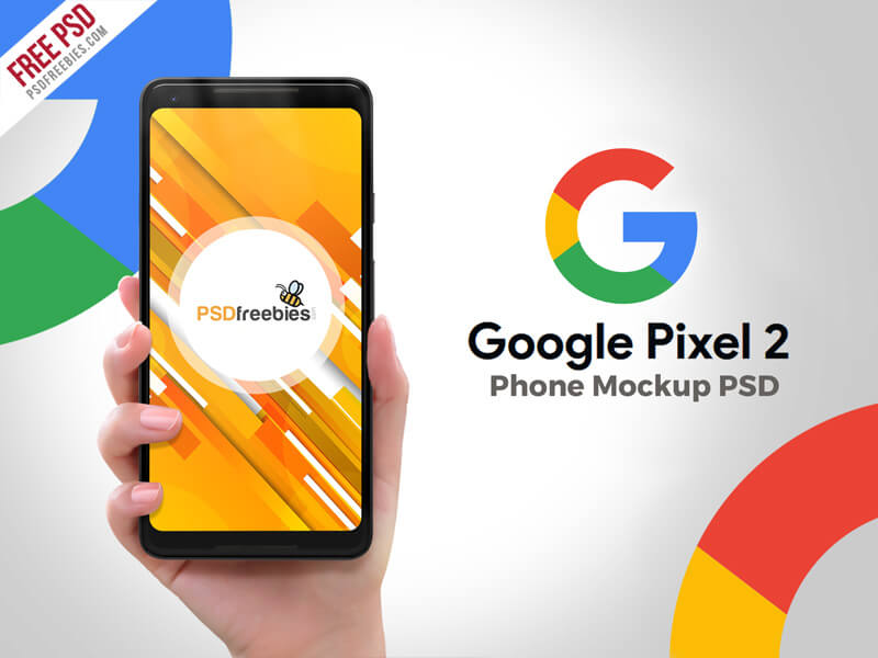 Google Pixel 2 Phone PSD Mockup | PSDFreebies.com