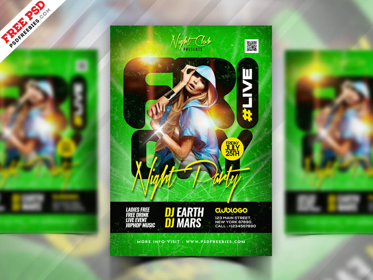 Friday Live Event Party Flyer PSD Template | PSDFreebies.com