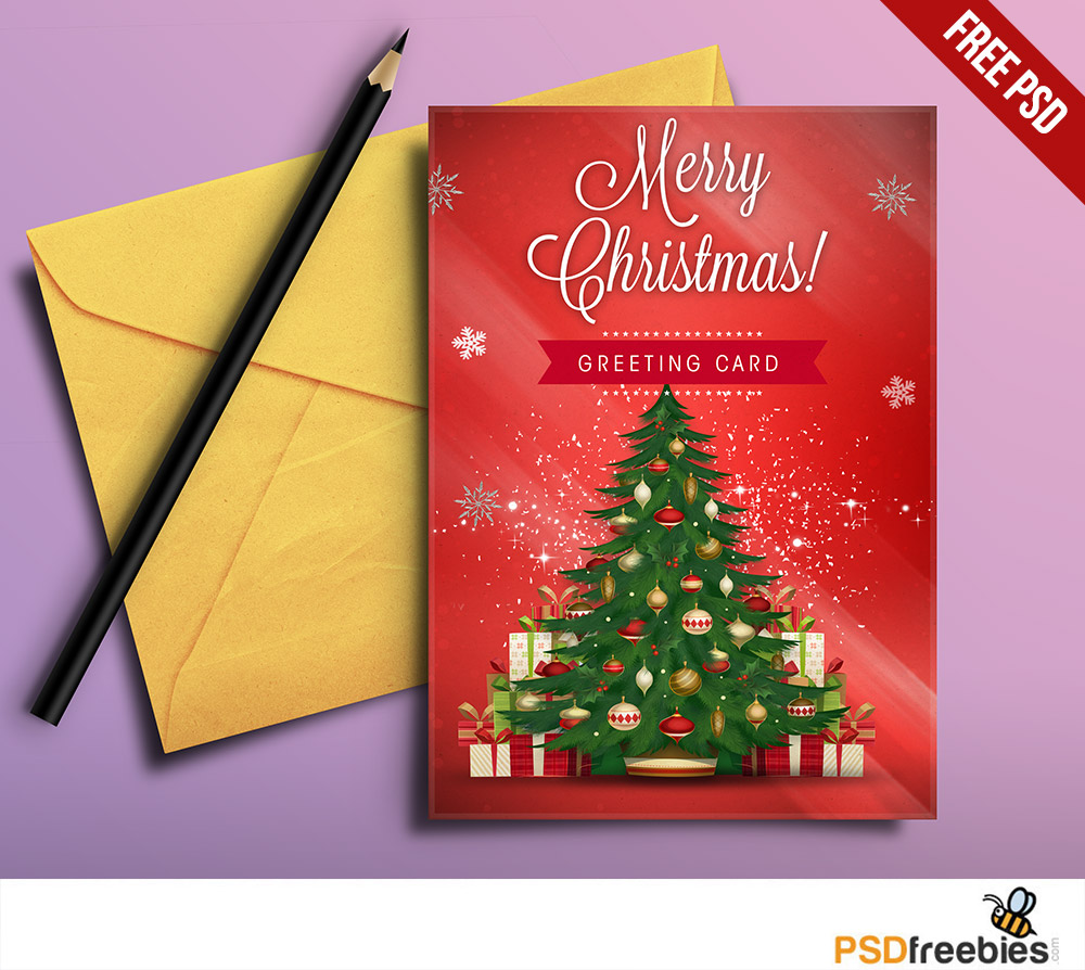 Christmas Greeting Card Free PSD | PSDFreebies.com