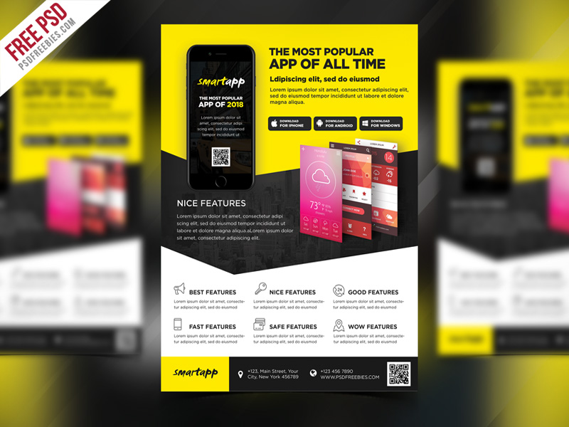30 Effective Web Mobile Apps Flyer Psd Templates Web Mobile Apps Flyer