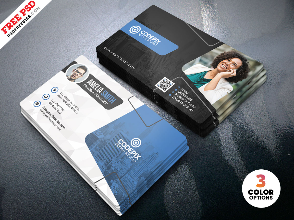 Modern Business Card Design PSD | PSDFreebies.com