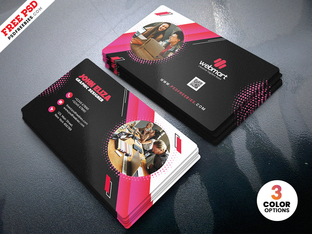 Modern Company Business Card PSD Template | PSDFreebies.com