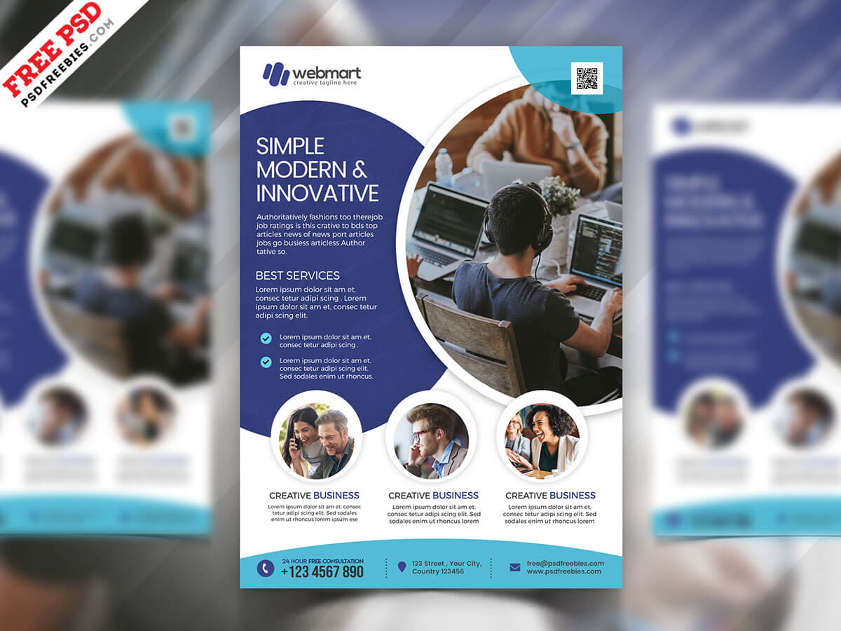 Modern Professional Corporate Flyer Design PSD | PSDFreebies.com
