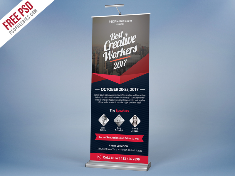Multi Purpose Event Roll-up Template Free PSD | PSDFreebies.com