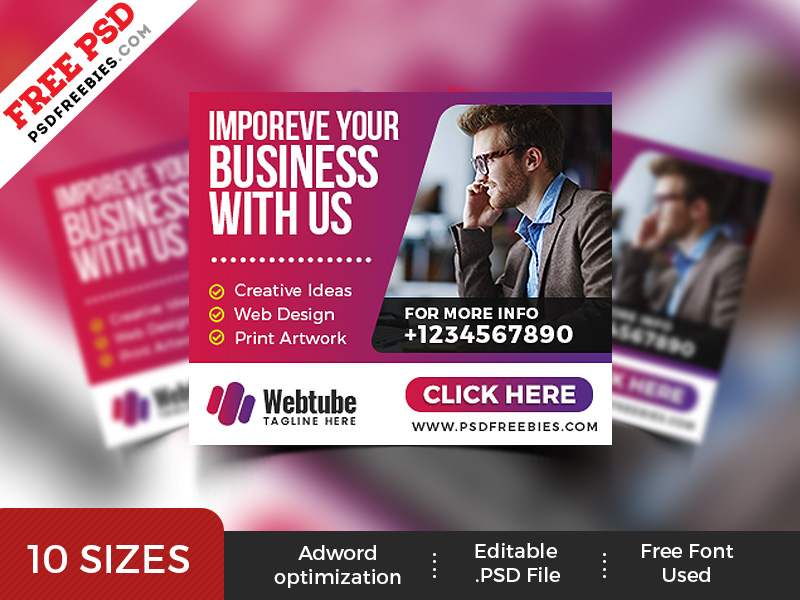Multipurpose Business Web Banner Set PSD | PSDFreebies.com