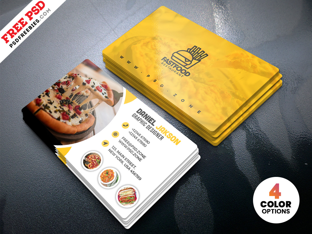 PSD Restaurant Business Card Design Templates | PSDFreebies.com