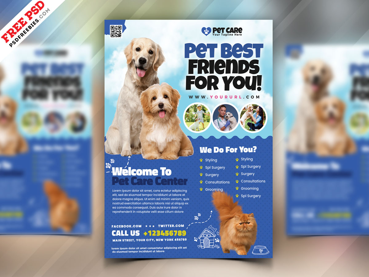 Pet Shop Flyer Template PSD | PSDFreebies.com