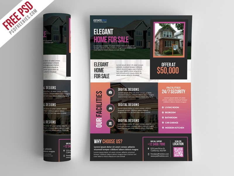 Real Estate Flyer Template PSD | PSDFreebies.com