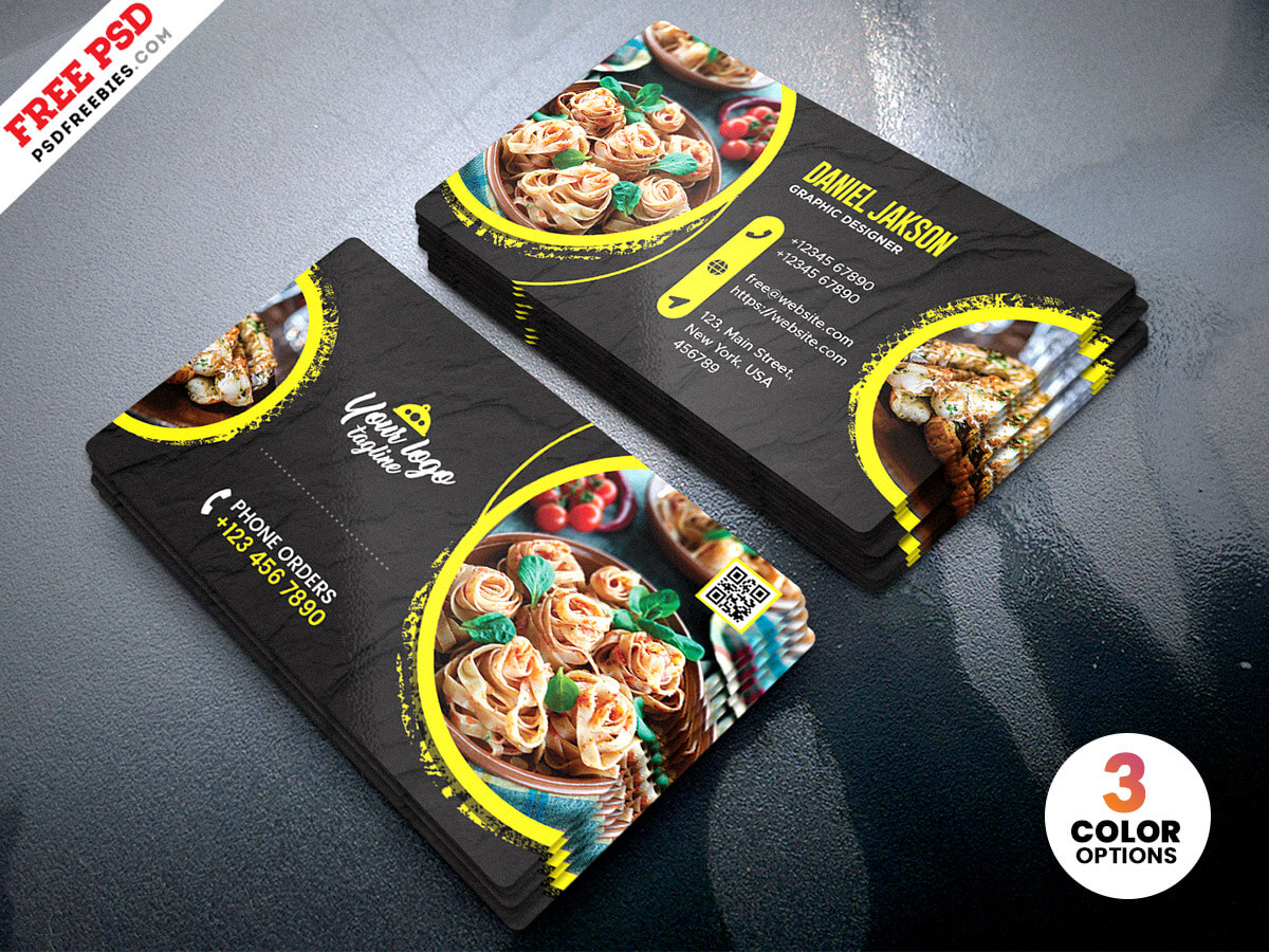 Restaurant Designer Business Card PSD Templates | PSDFreebies.com