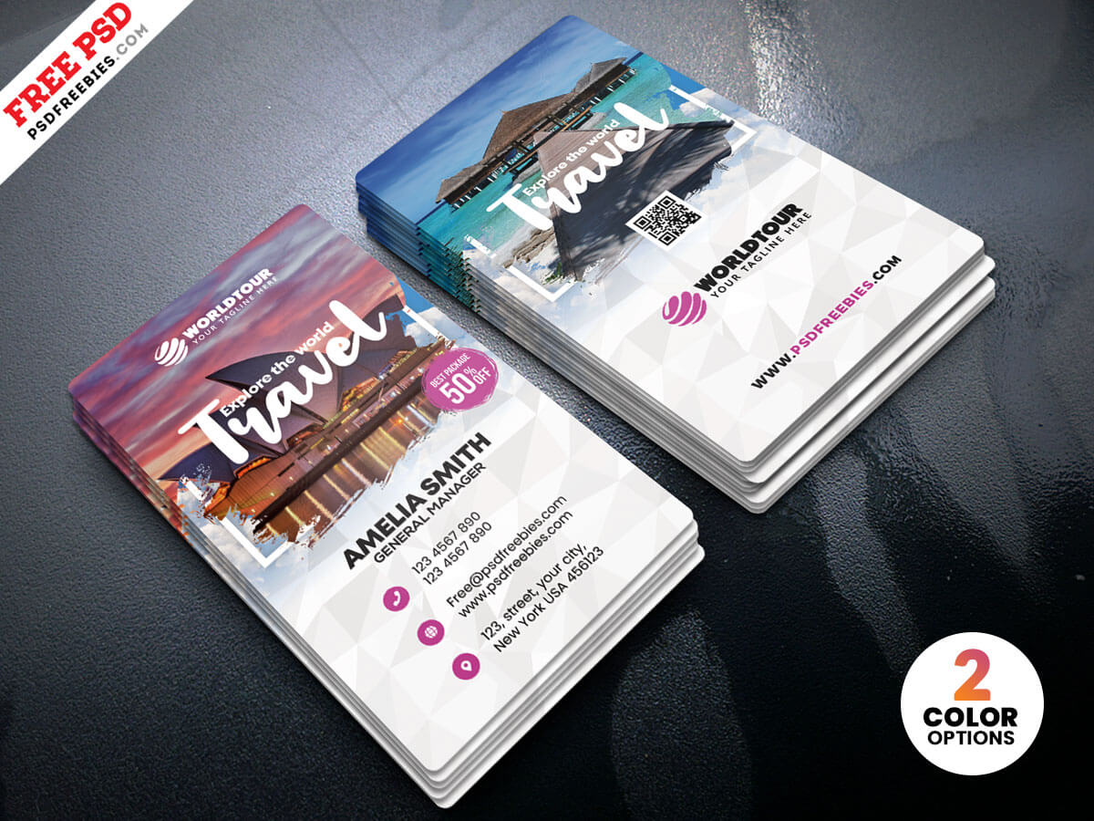 Travel Agency Visiting Card Design Pdf Template Free - Infoupdate.org
