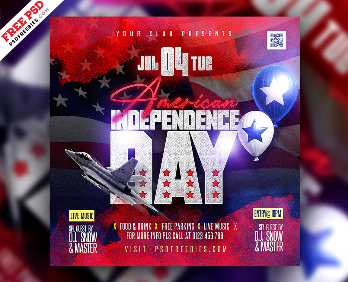 United States Independence Day Event Post PSD | PSDFreebies.com