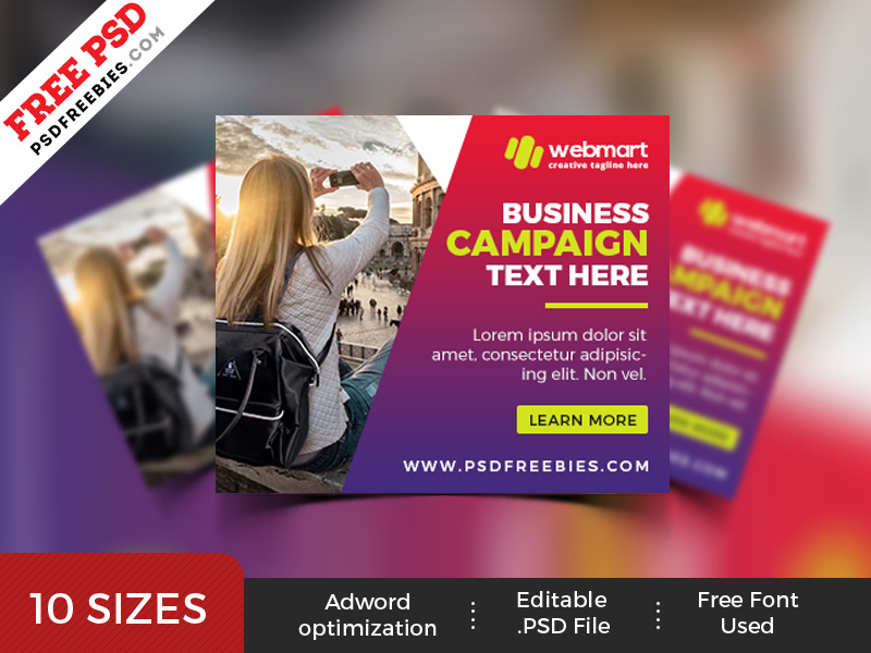 Web Ad Banner Templates PSD Set | PSDFreebies.com
