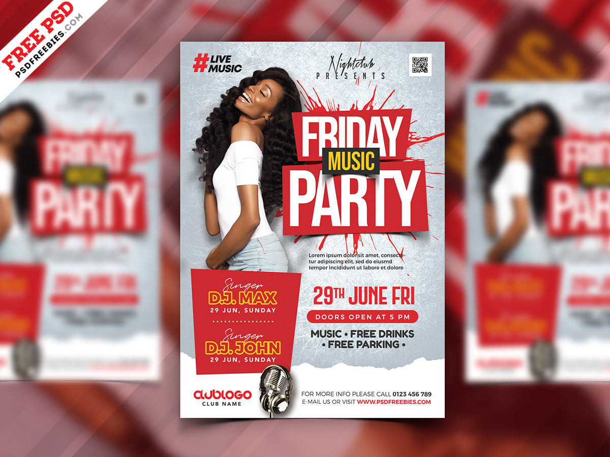 Weekend Club Party Flyer PSD Template | PSDFreebies.com