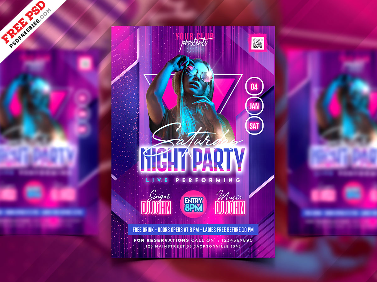 Weekend Party Flyer Template PSD | PSDFreebies.com