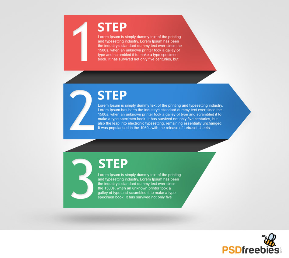 Free Progress Template with Numbers PSD | PSDFreebies.com
